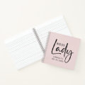 Boss Lady Logo Blush Pink Personalized Notebook | Zazzle