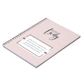 Boss Lady Logo Motivational Quote Blush Pink Notebook | Zazzle