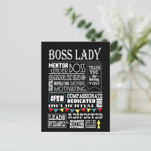 Boss lady Postcard | Zazzle