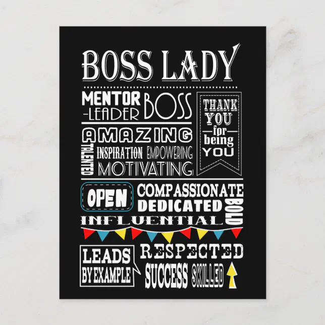 Boss lady Postcard | Zazzle