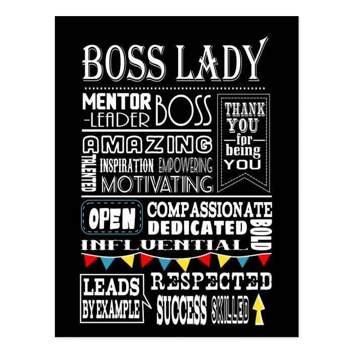 Boss lady Postcard | Zazzle.com
