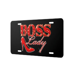 Boss Lady Red High Heel License Plate | Zazzle
