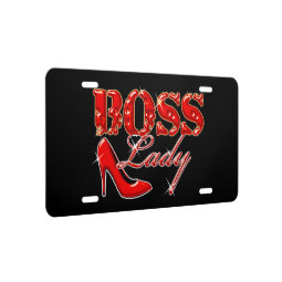 Boss Lady Red High Heel License Plate | Zazzle