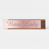 Boss Lady Rose Gold Desk Sign Girl Boss Modern | Zazzle