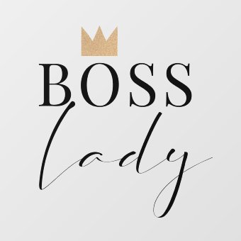 Boss Lady Rose Gold Glitter Crown Wall Decal | Zazzle