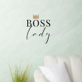 Boss Lady Rose Gold Glitter Crown Wall Decal | Zazzle