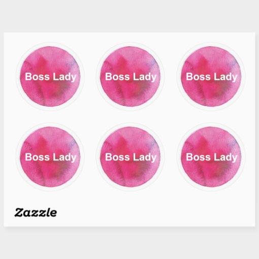 Boss Lady Sticker - Feminist Sticker, Funny Pink | Zazzle