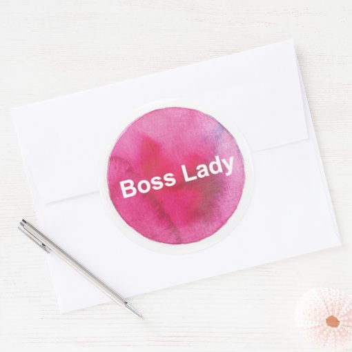 Boss Lady Sticker - Feminist Sticker, Funny Pink | Zazzle