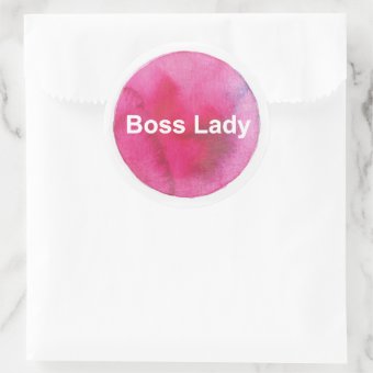Boss Lady Sticker - Feminist Sticker, Funny Pink | Zazzle