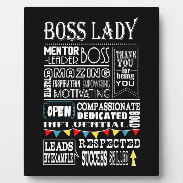 boss Lady thank you Plaque | Zazzle