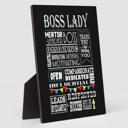 boss Lady thank you Plaque | Zazzle