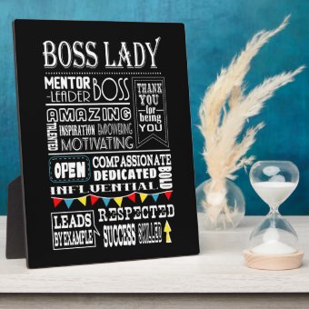 boss Lady thank you Plaque | Zazzle