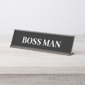 Boss Man Gift Funny Name Plate Customize | Zazzle