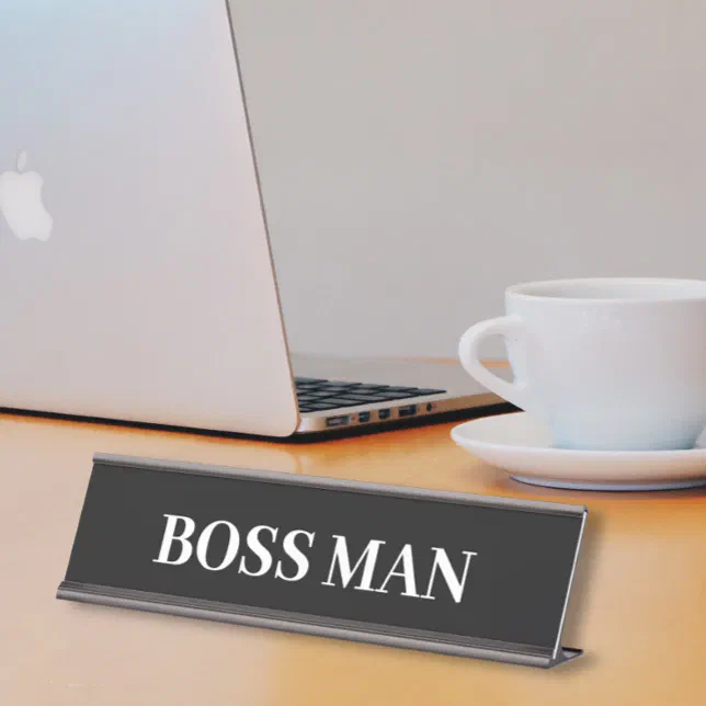 Boss Man Gift Funny Name Plate Customize | Zazzle