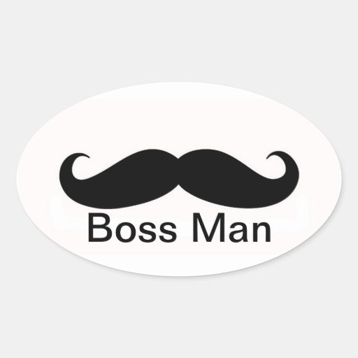 Boss Man Oval Sticker | Zazzle