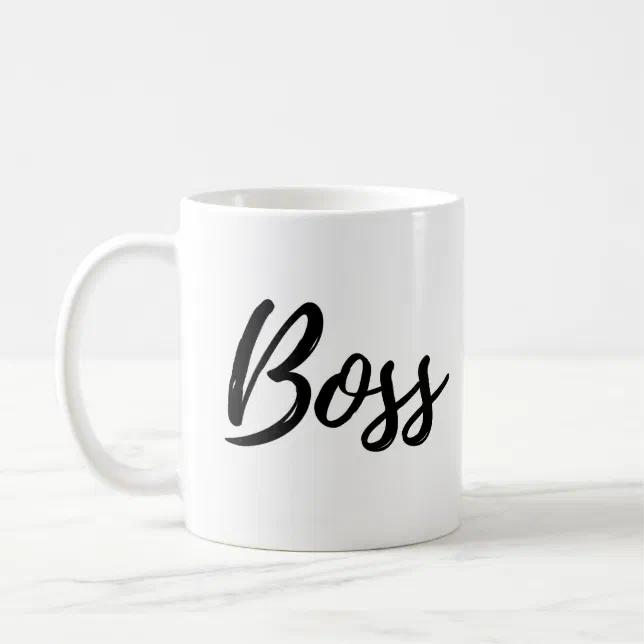 Boss Mug, Simple, Modern script Coffee Mug | Zazzle