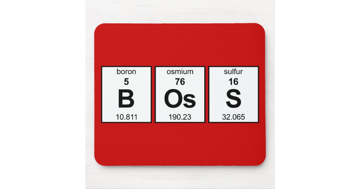 BOsS Periodic Table Mouse Pad | Zazzle