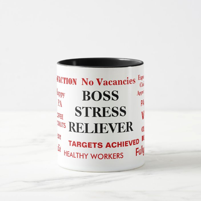 Boss Stress Reliever Stressed Boss Joke Mug | Zazzle.com