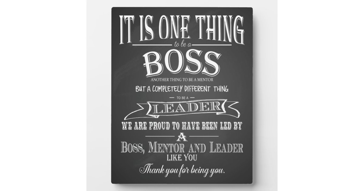 boss thank you plaque | Zazzle