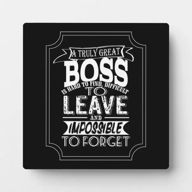 boss thank you plaque | Zazzle