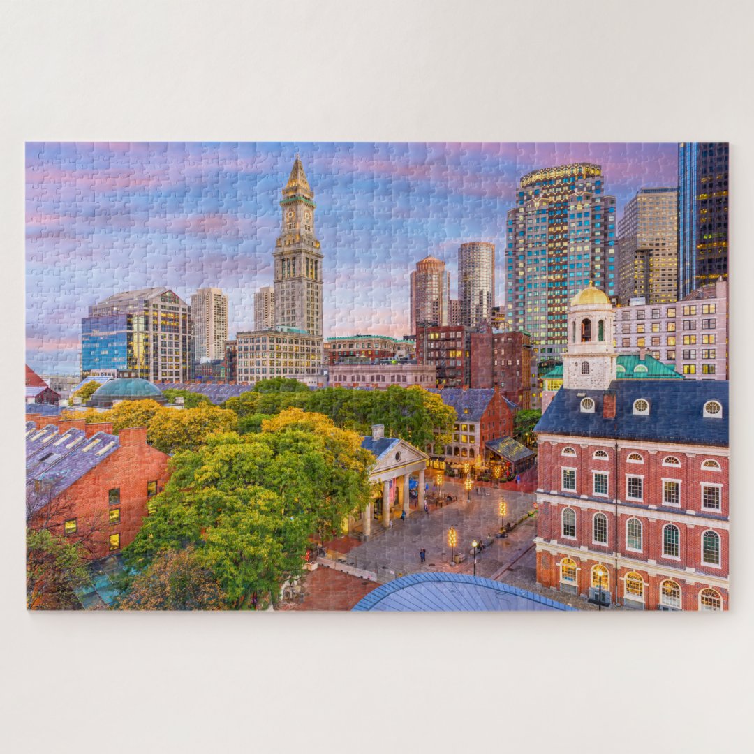 Boston City Buildings Massachusetts USA Jigsaw Puzzle | Zazzle