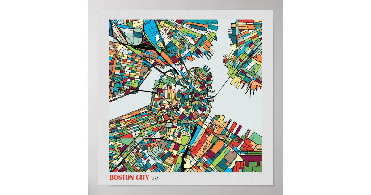 Boston City USA Poster | Zazzle