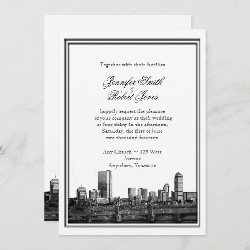 Boston Destination Wedding Invitation | Zazzle