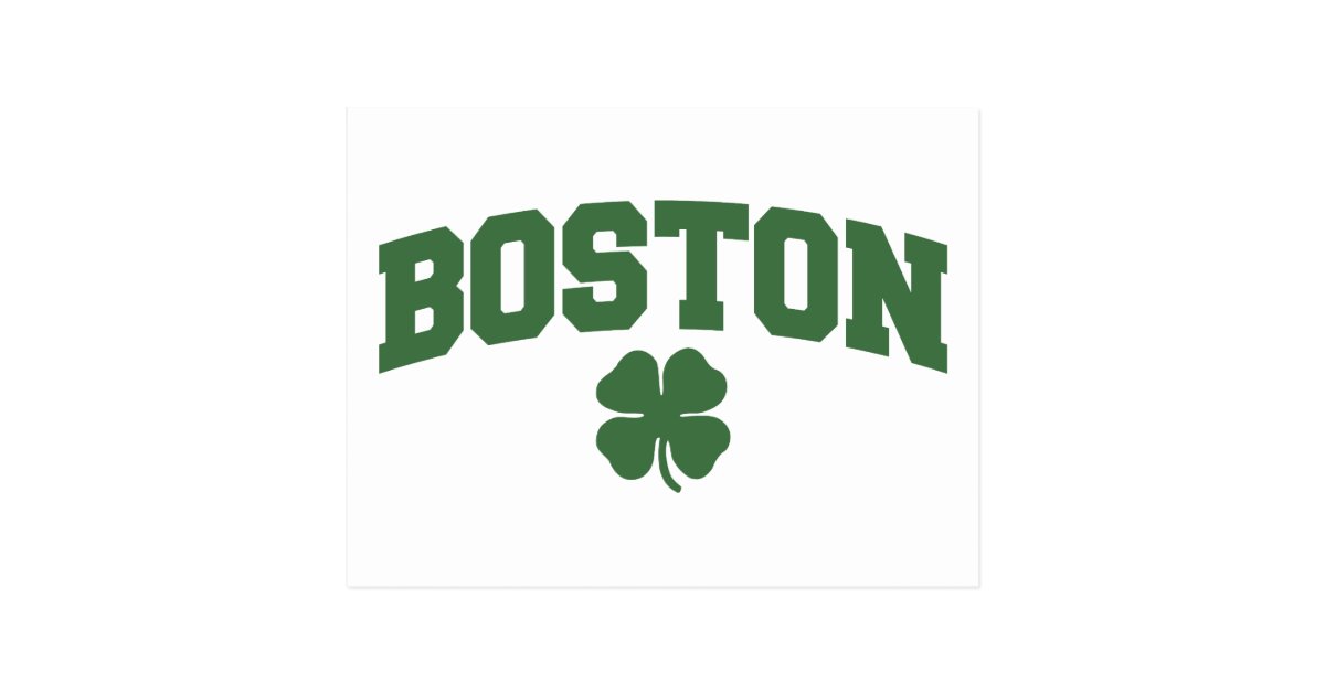 Boston (Irish Shamrock) Postcard | Zazzle.com