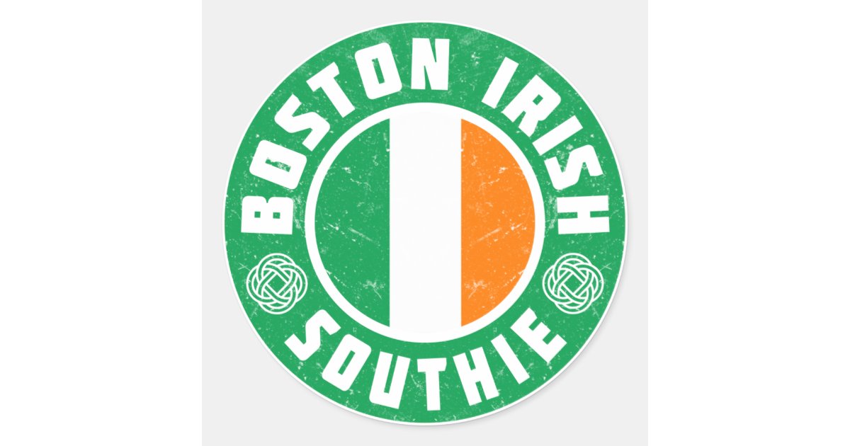 Boston Irish Southie Classic Round Sticker | Zazzle