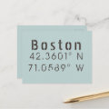 Boston Latitude & Longitude Postcard | Zazzle