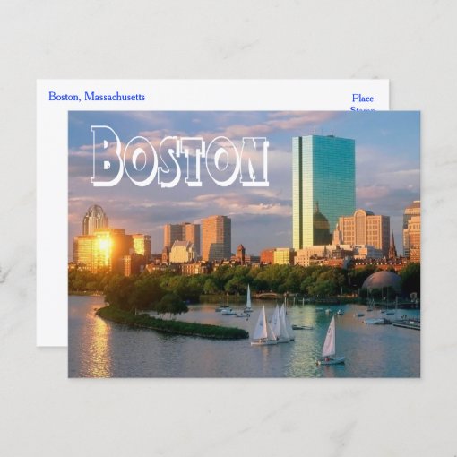 Boston, Massachusetts - Boston Harbor Post Card | Zazzle