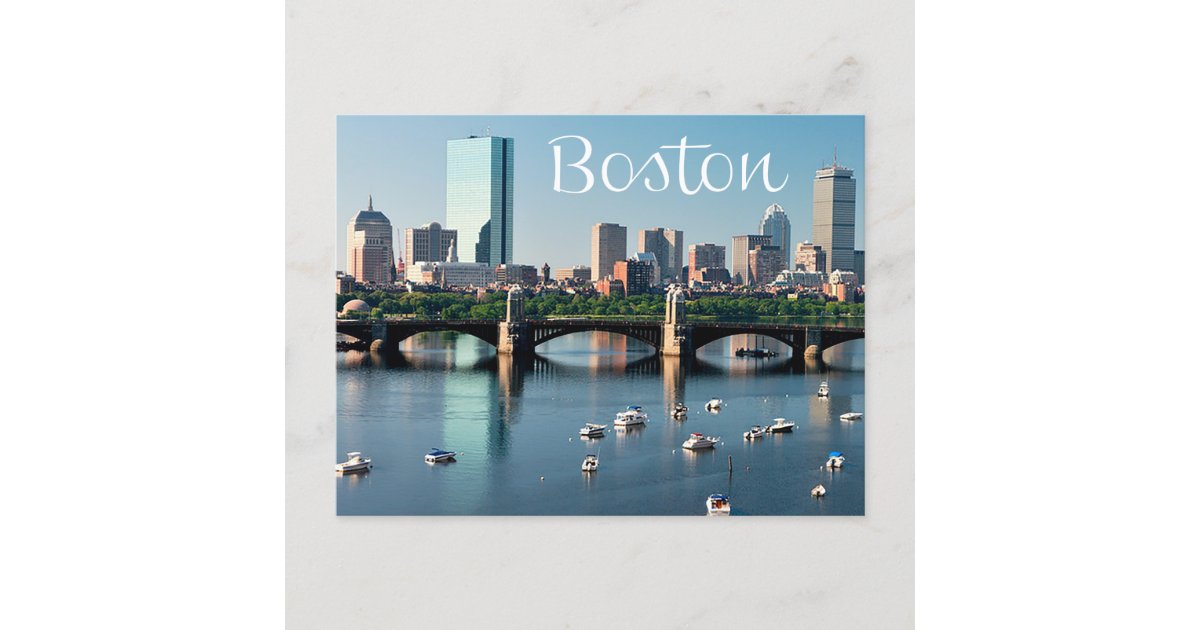 Boston, Massachusetts - Boston Skyline Post Card | Zazzle