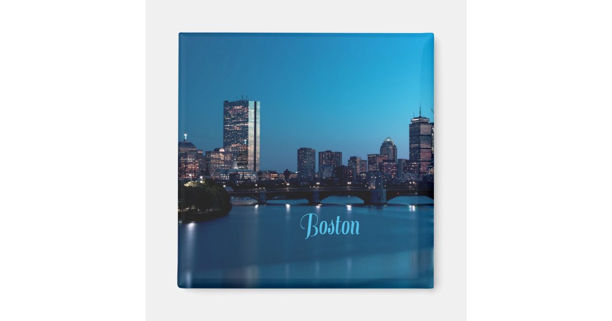 Boston Massachusetts City Skyline Magnet | Zazzle