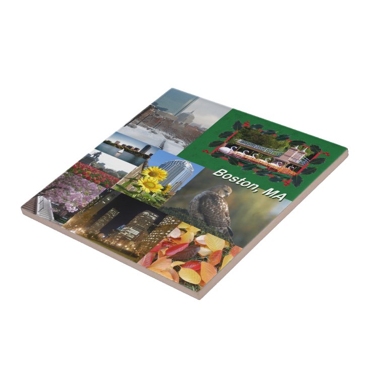 Boston, Massachusetts Photo Collage Tile | Zazzle