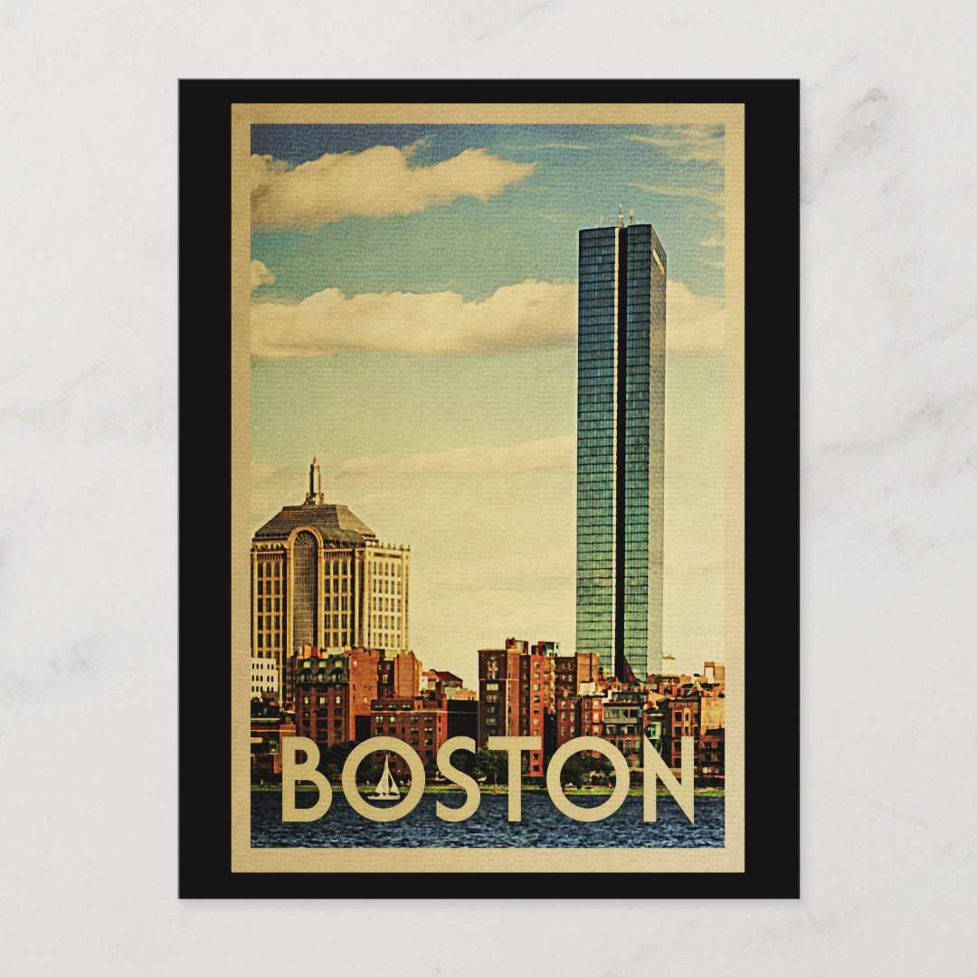 Boston Massachusetts Vintage Travel Postcard | Zazzle