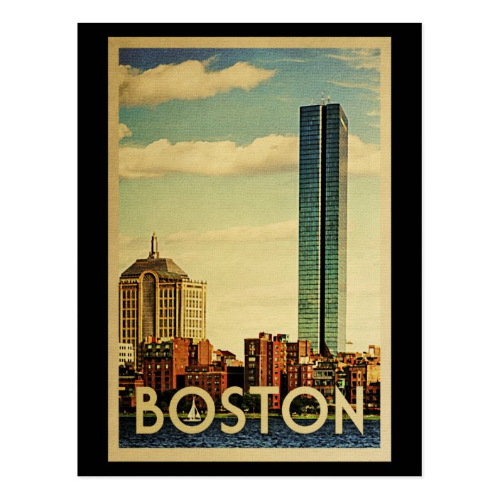 Boston Massachusetts Vintage Travel Postcard | Zazzle.com