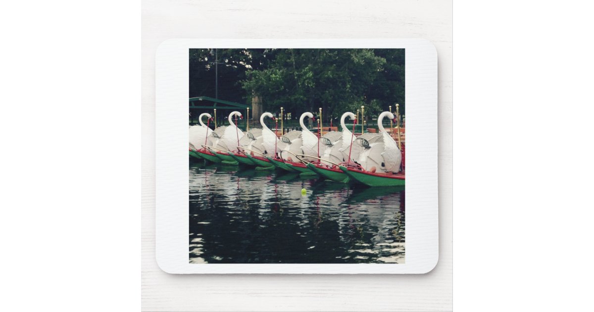 Boston Public Gardens Swan Boats Mouse Pad | Zazzle