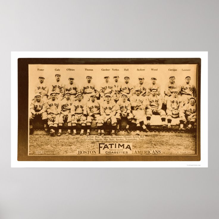 Boston Red Sox Baseball 1913 Poster | Zazzle