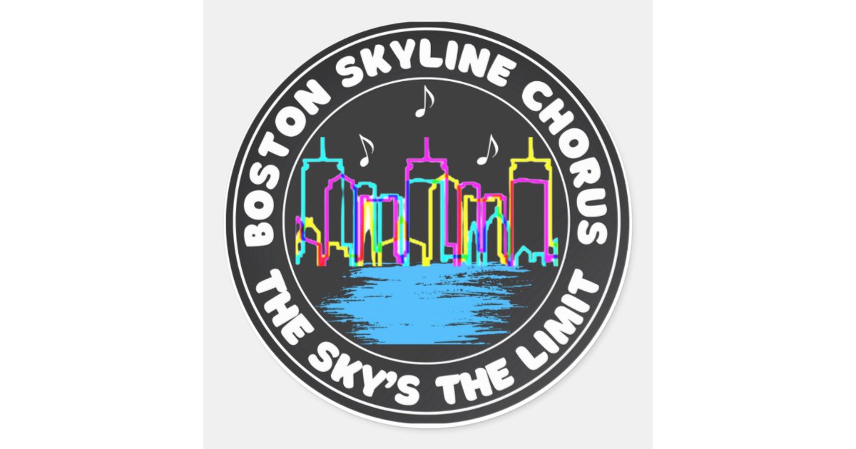 Boston Skyline Chorus Sticker | Zazzle
