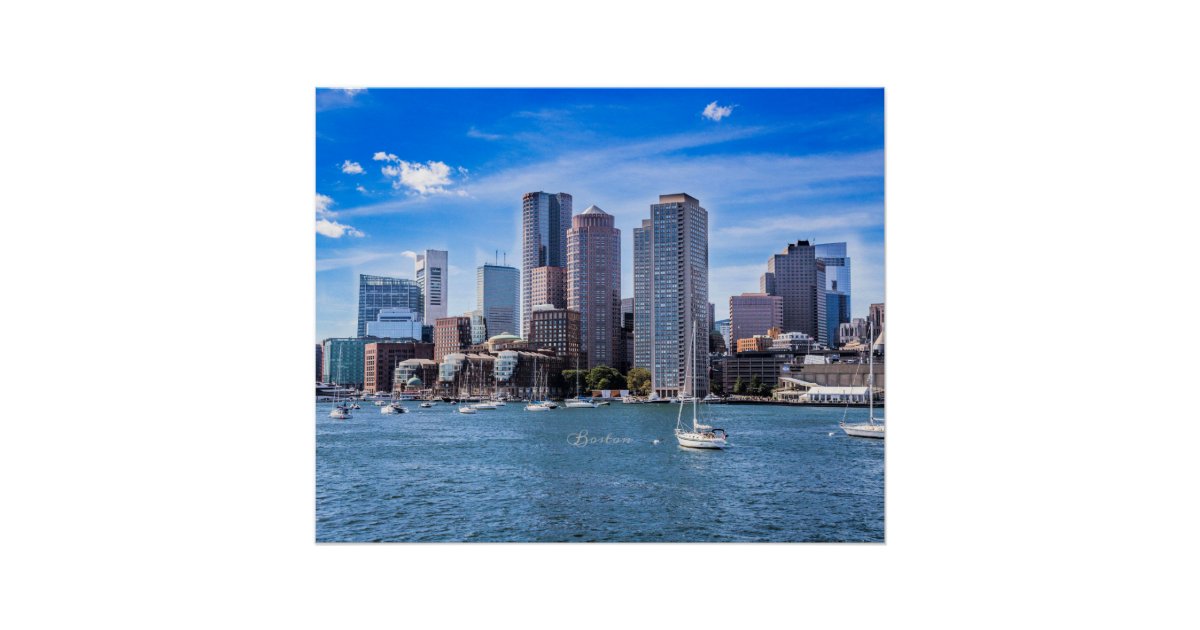 Boston Skyline Poster | Zazzle