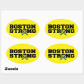 BOSTON STRONG Ribbon graphic Oval Sticker | Zazzle