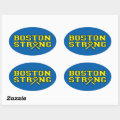 BOSTON STRONG Ribbon graphic Oval Sticker | Zazzle