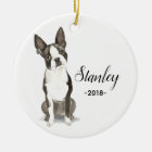 Boston Terrier Christmas Hanging Ornament | Zazzle.com