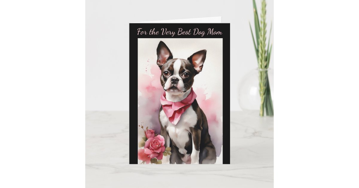 Boston Terrier Dog You Make My Tail Wag Card | Zazzle