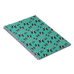 Boston Terrier Pattern Notepad - Teal Notebook | Zazzle