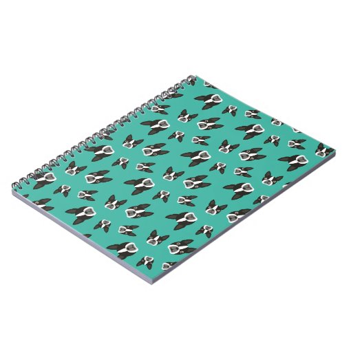 Boston Terrier Pattern Notepad - Teal Notebook | Zazzle