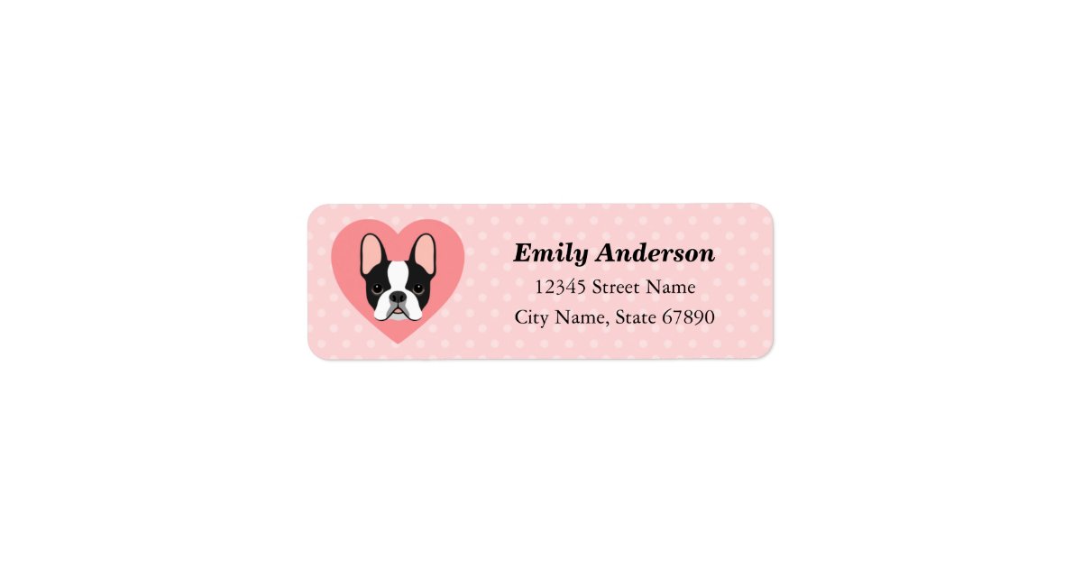Boston Terrier Return Address Labels | Zazzle