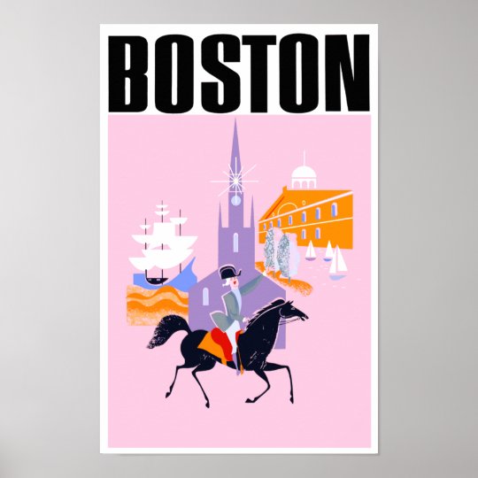 Boston travel poster | Zazzle.com