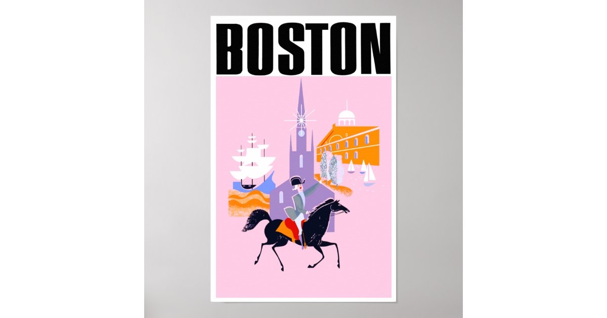 Boston travel poster | Zazzle