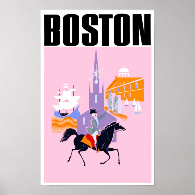 Boston travel poster | Zazzle